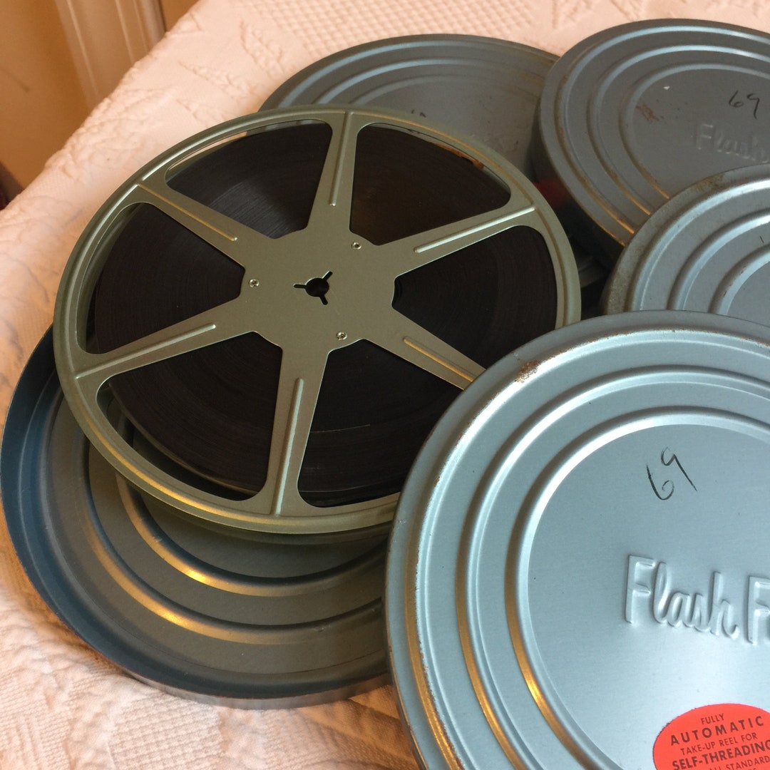 Vintage Flash Foto Movie Reel and Tin Can. 1 Film Canister Tin and ...