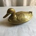 Vintage Solid Brass Duck Container. Detailed Duck Figurine From ...