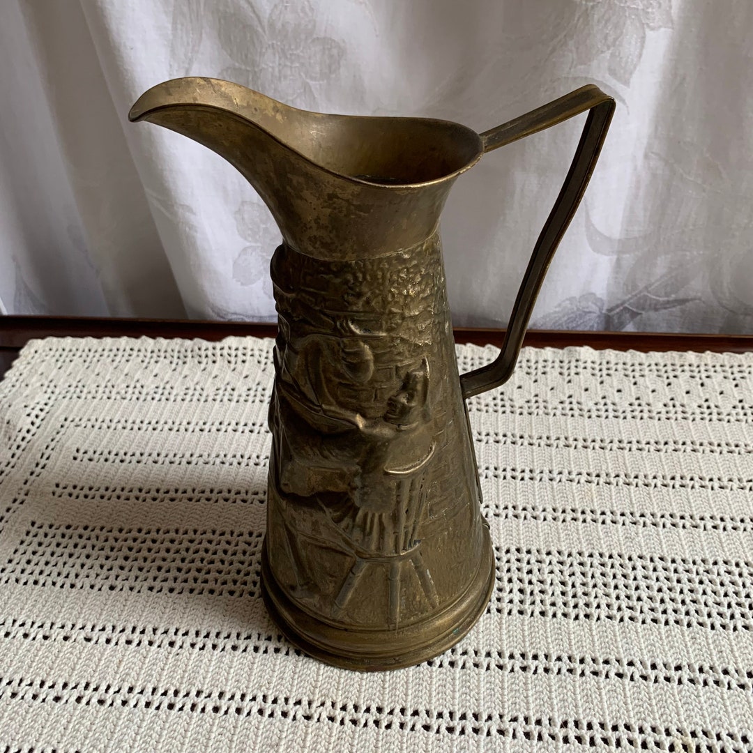 Vintage Peerage Brass Molded Pitcher Made in England. Great for Use as ...