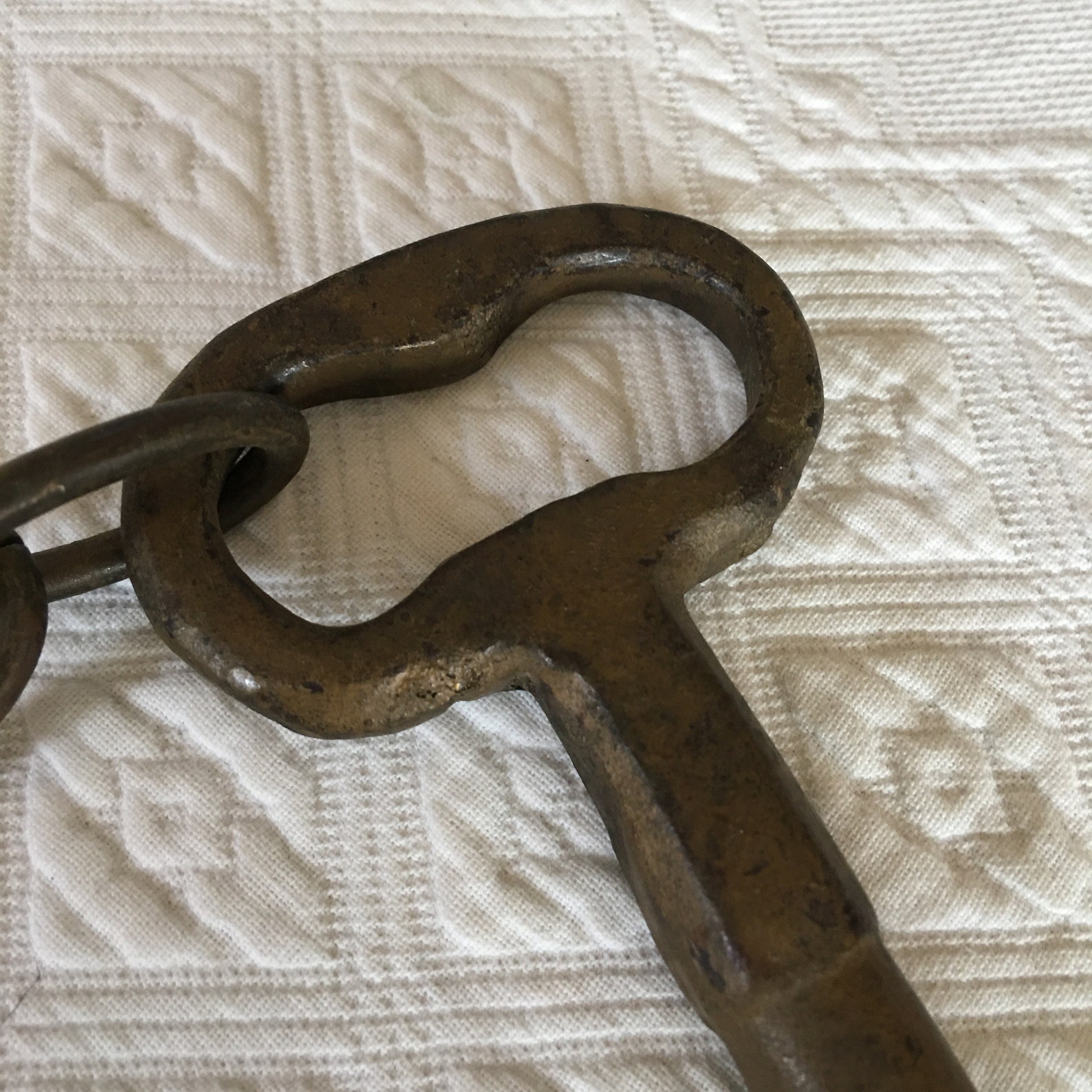 Vintage Cast Iron Key for Large Lock. Key Attached to Two | Etsy