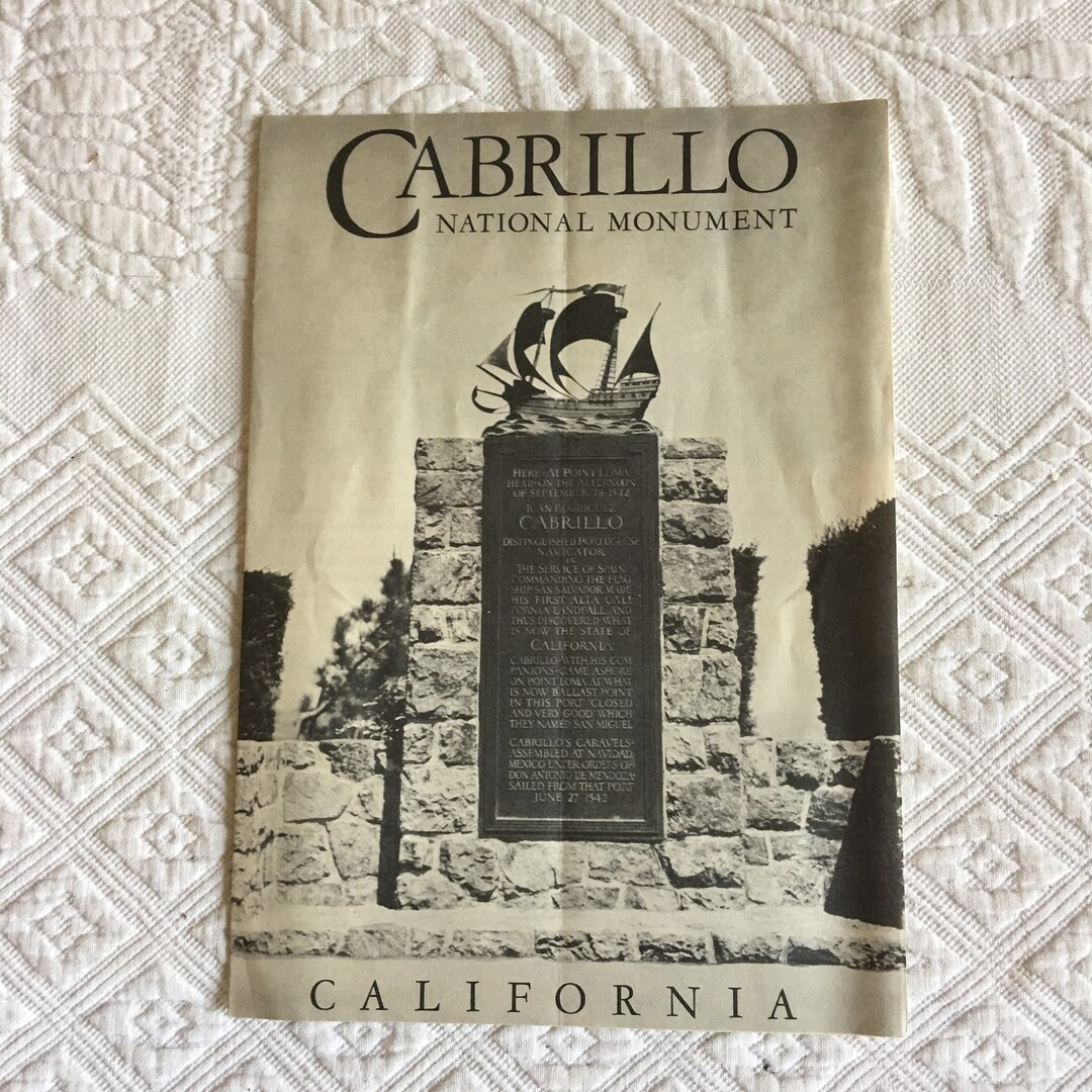 Vintage 1957 Cabrillo National Monument California. Point Loma and San ...