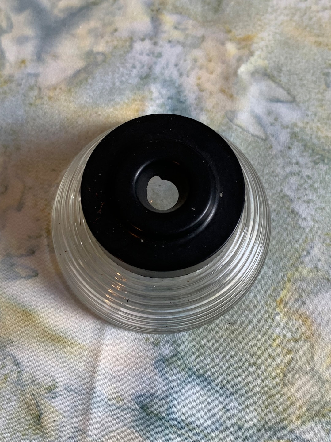 Vintage Clear Crystal Ink Well With Inside Floating Dip Pot. Clear ...