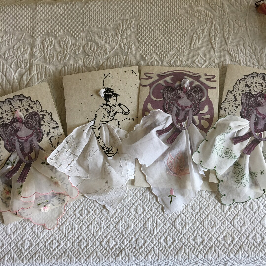 Vintage Handkerchief Greeting Card. Choose Your Card and Hankie ...