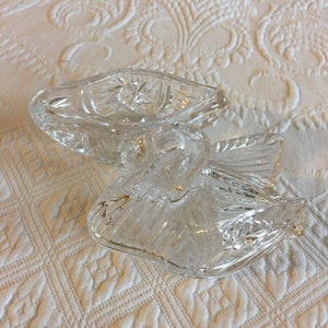 Vintage Pressed Glass Crystal Swan Dish With Lid. Beautiful Glass ...