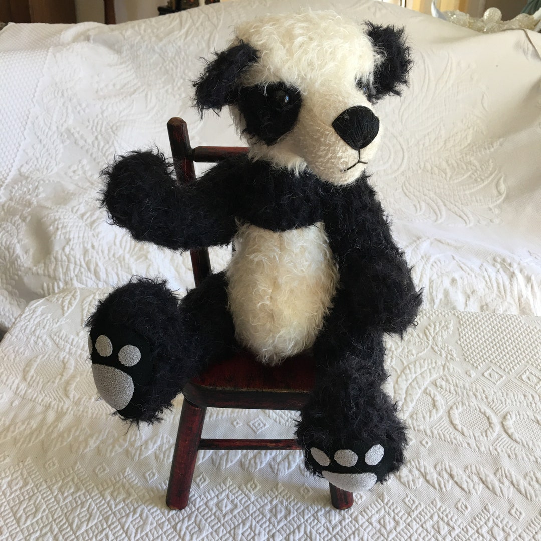 Hand Made Mohair Benjamin Panda Bear. Born in Hong Kong. Made by Barb ...