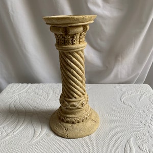 Vintage Pillar Column Candle Holder. Round or Square Design of Old ...