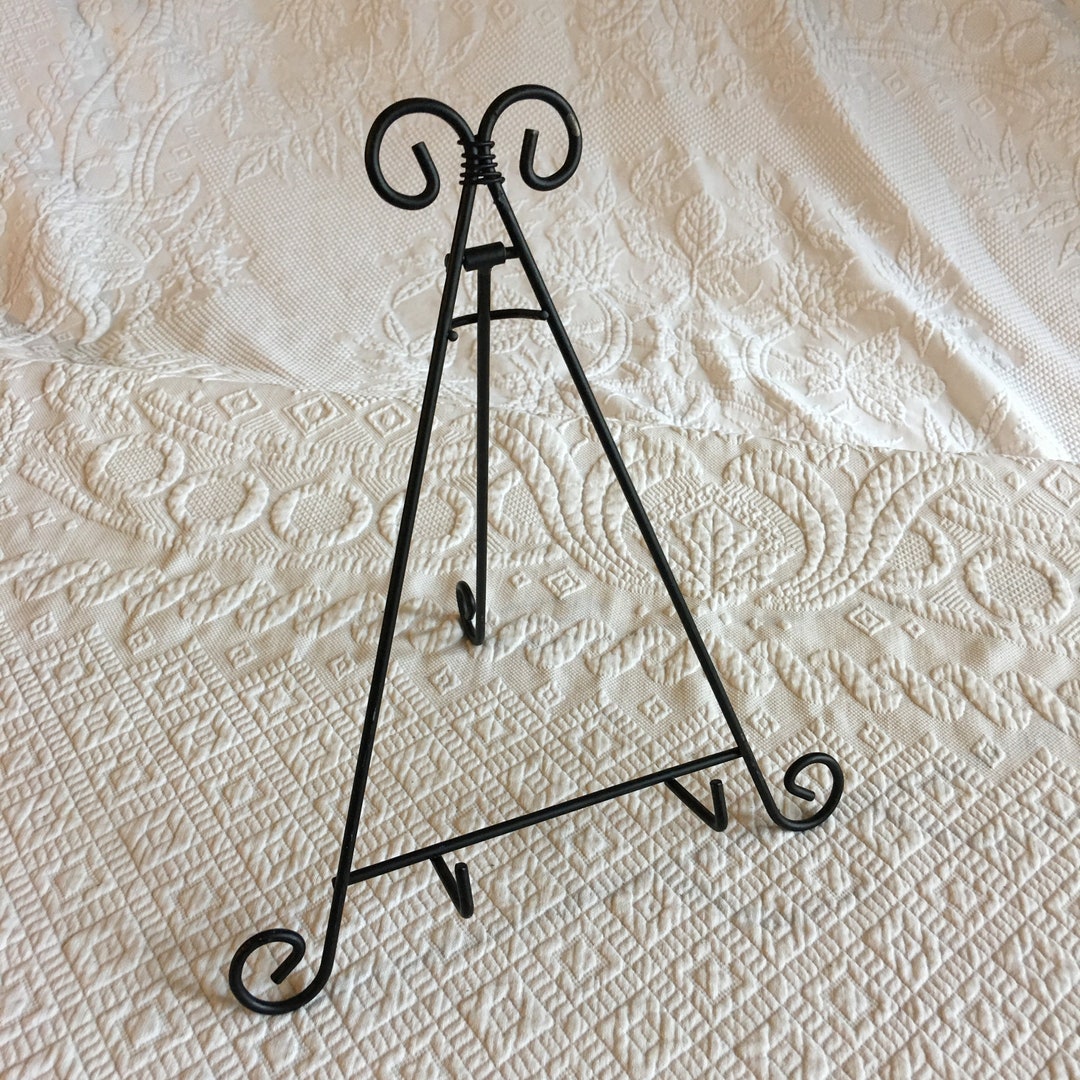 Vintage Picture Stand. Choose Black or Gold Plate or Picture Holder ...