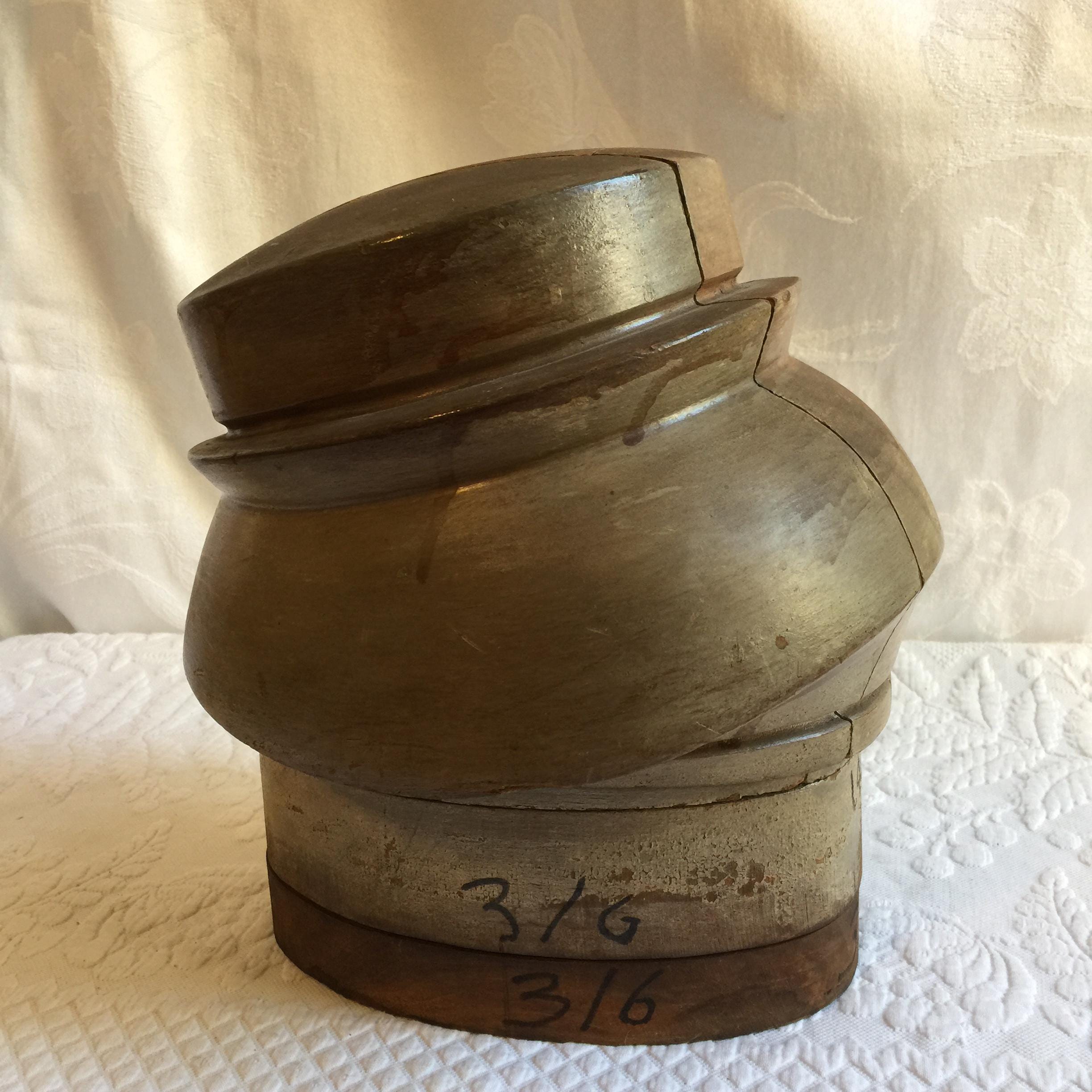 Antique Wooden Millinery Hat Form. 1930s to 40s Wood Block for Forming ...