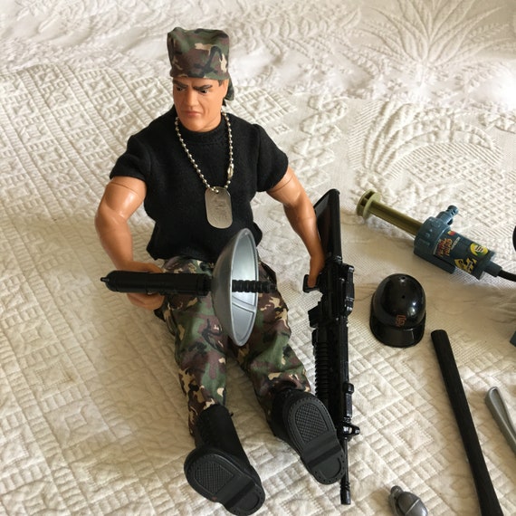 Vintage 1992 12 GI Joe Doll. Brown Hair Face Scar Camo - Etsy