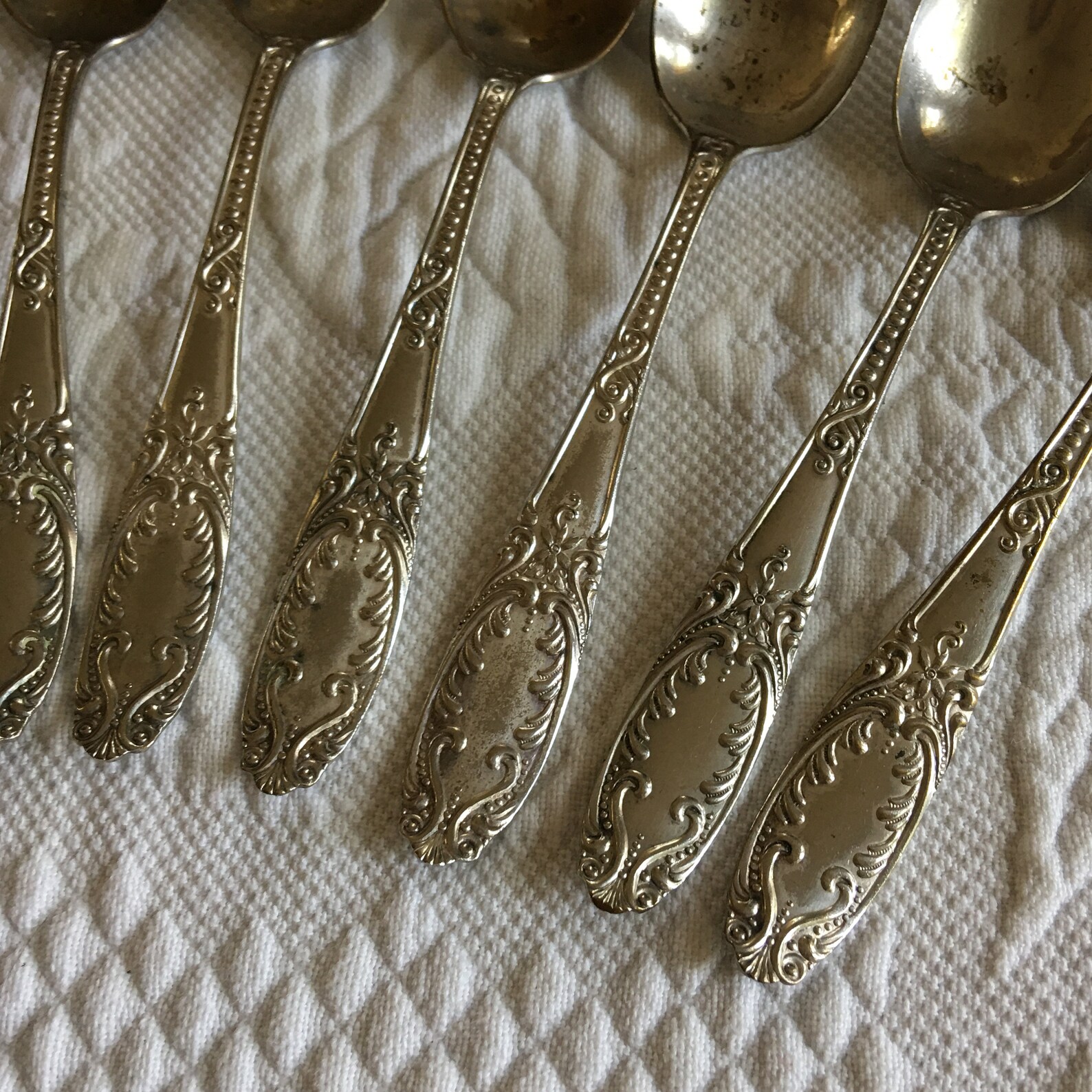 Vintage 10 Crown Silver Plate Co. Demitasse Spoons With Leafy - Etsy