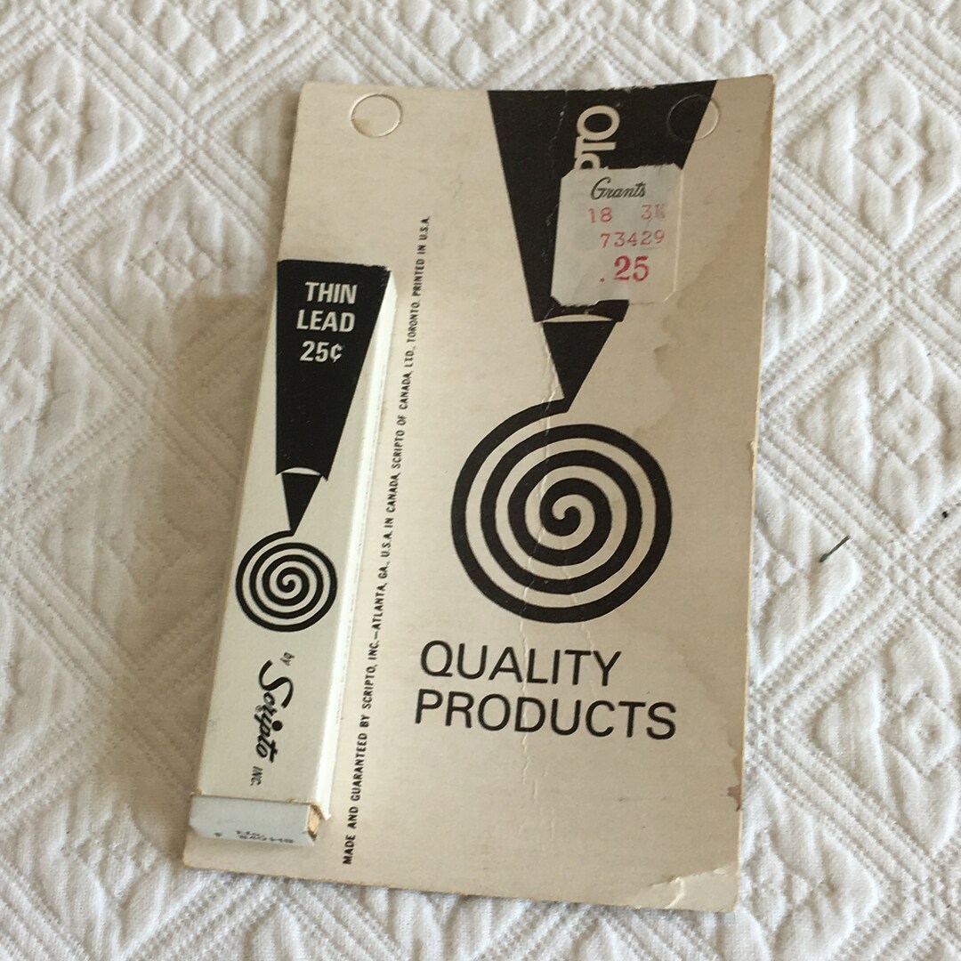 Vintage Scripto Inc. 11 Black Leads for Mechanical Pencils Using .036 ...