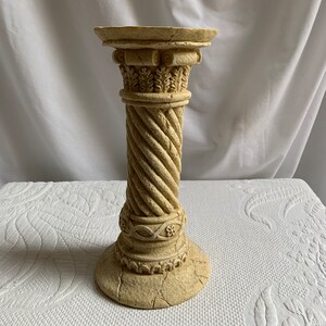 Vintage Pillar Column Candle Holder. Round or Square Design of Old ...