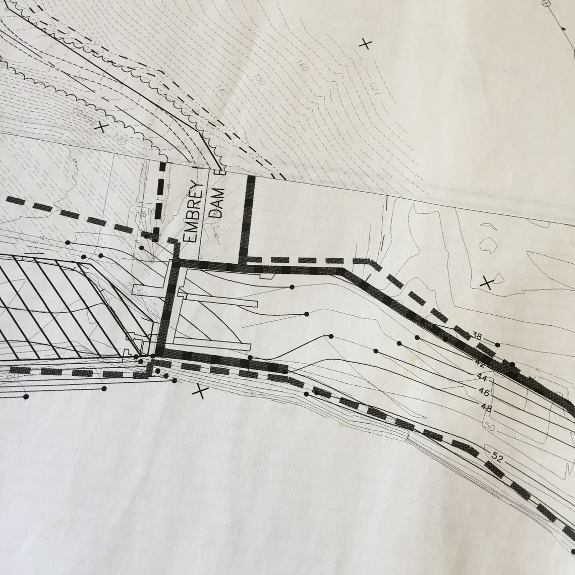 Vintage Demo Site Plan for Embrey Dam Demolition Project Rappahannock ...
