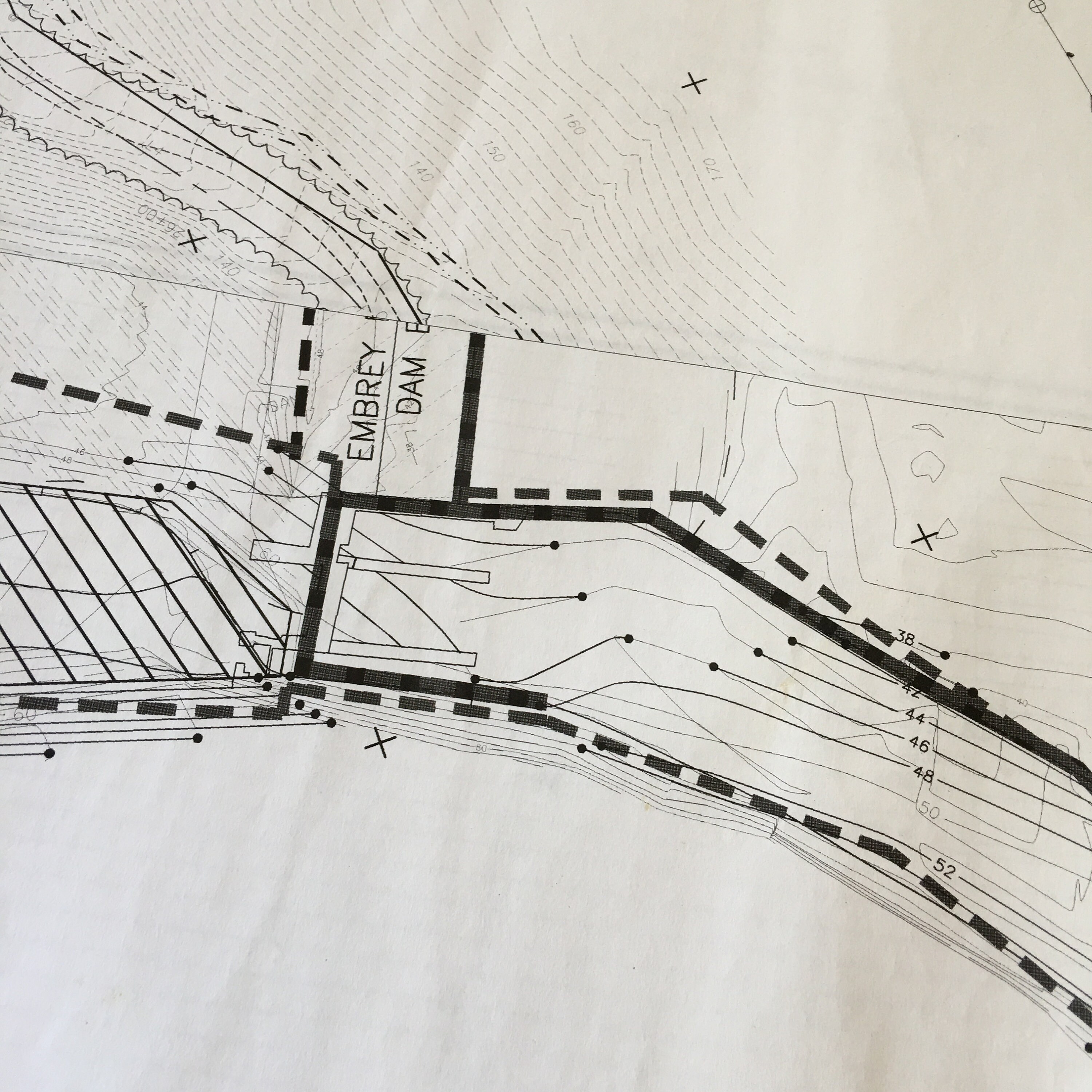 Vintage Demo Site Plan for Embrey Dam Demolition Project Rappahannock ...