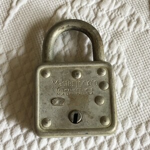 Vintage Master Lock and Key. Choose Size of Lock From Three Sizes ...