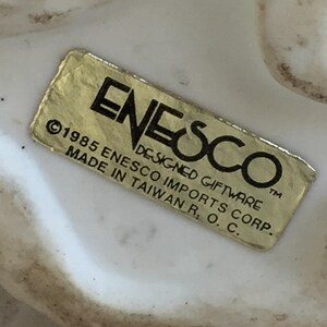 Vintage 1985 Enesco Porcelain Cat Figurine. Charming Little Persian Cat ...