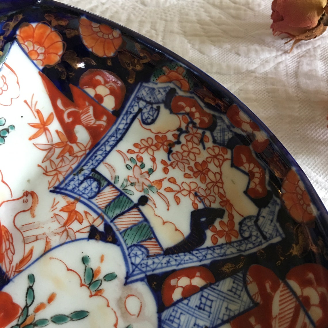 Antique Japanese Imari Porcelain Boat Shaped Plate. Imari Hand Painted ...