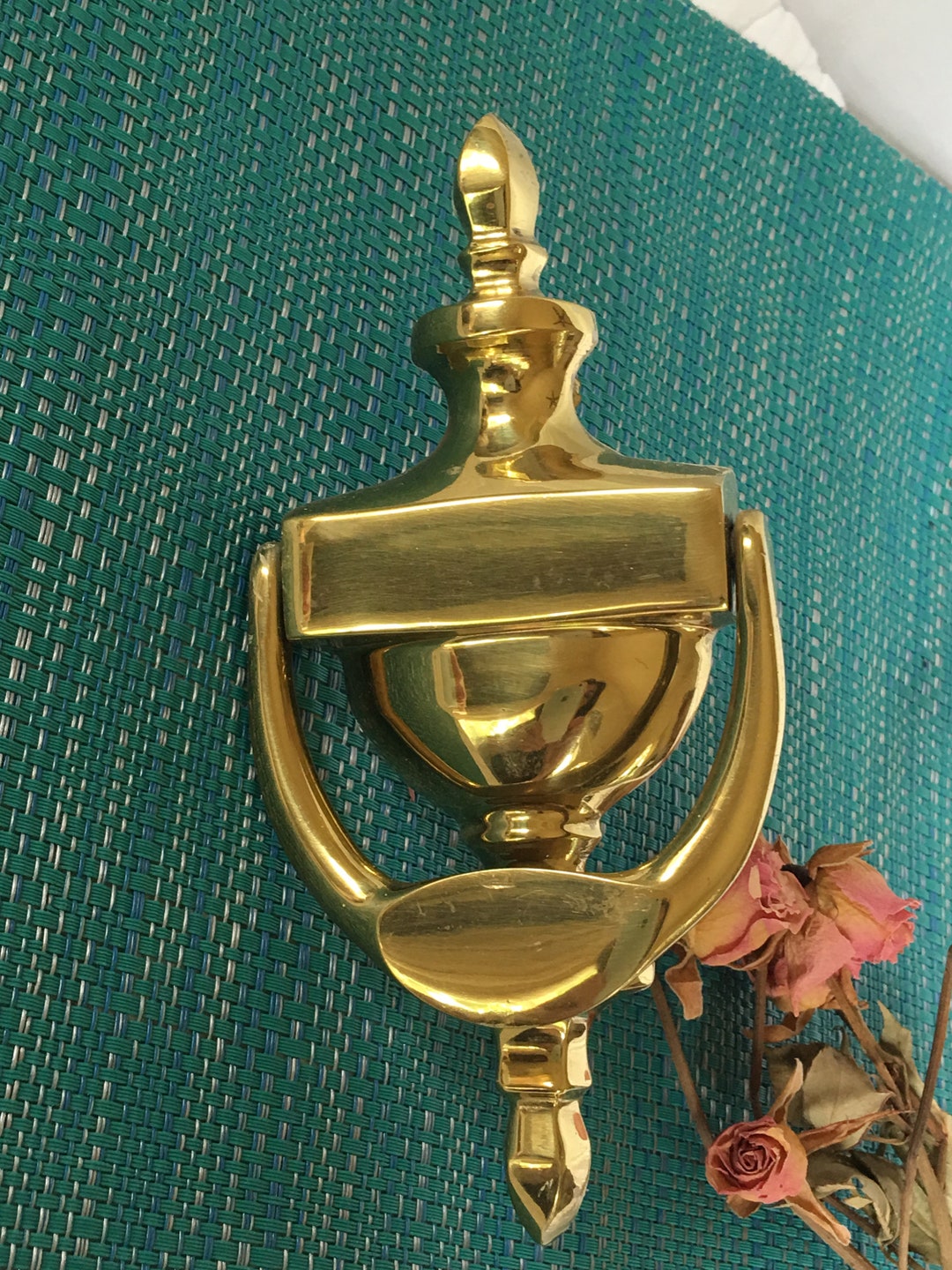 Vintage Gold Brass Door Knocker. Colonial Style Door Knocker. Can Be ...