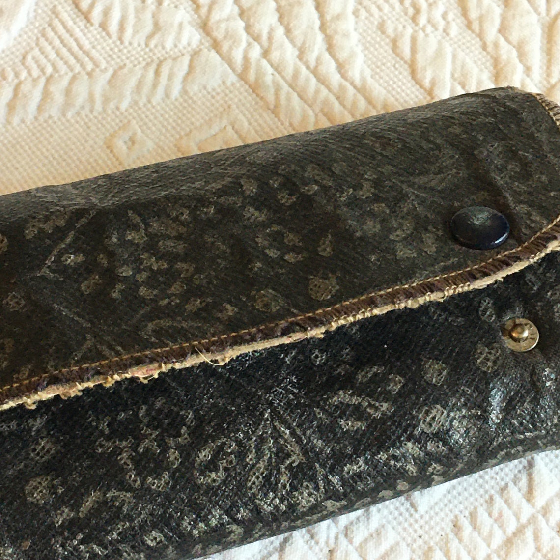Vintage Celluloid Nail Care Kit in Fabric Snapping Case. Scissors Type ...