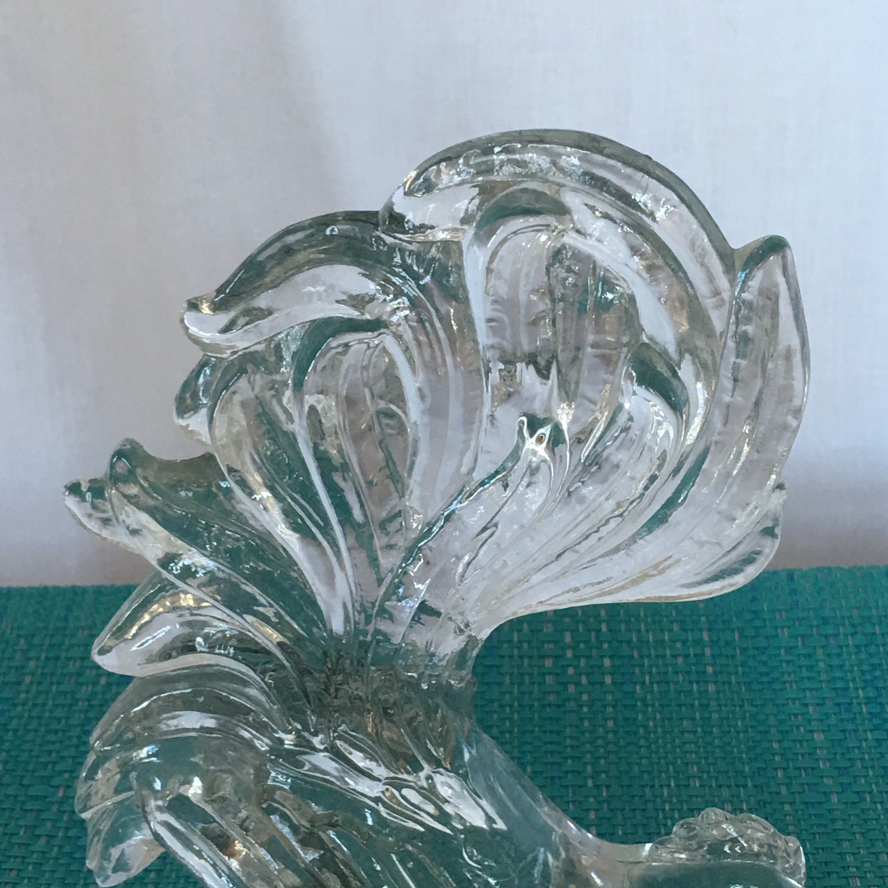 Vintage Duncan Miller Solid Glass Rooster. Clear Glass Crystal Rooster ...