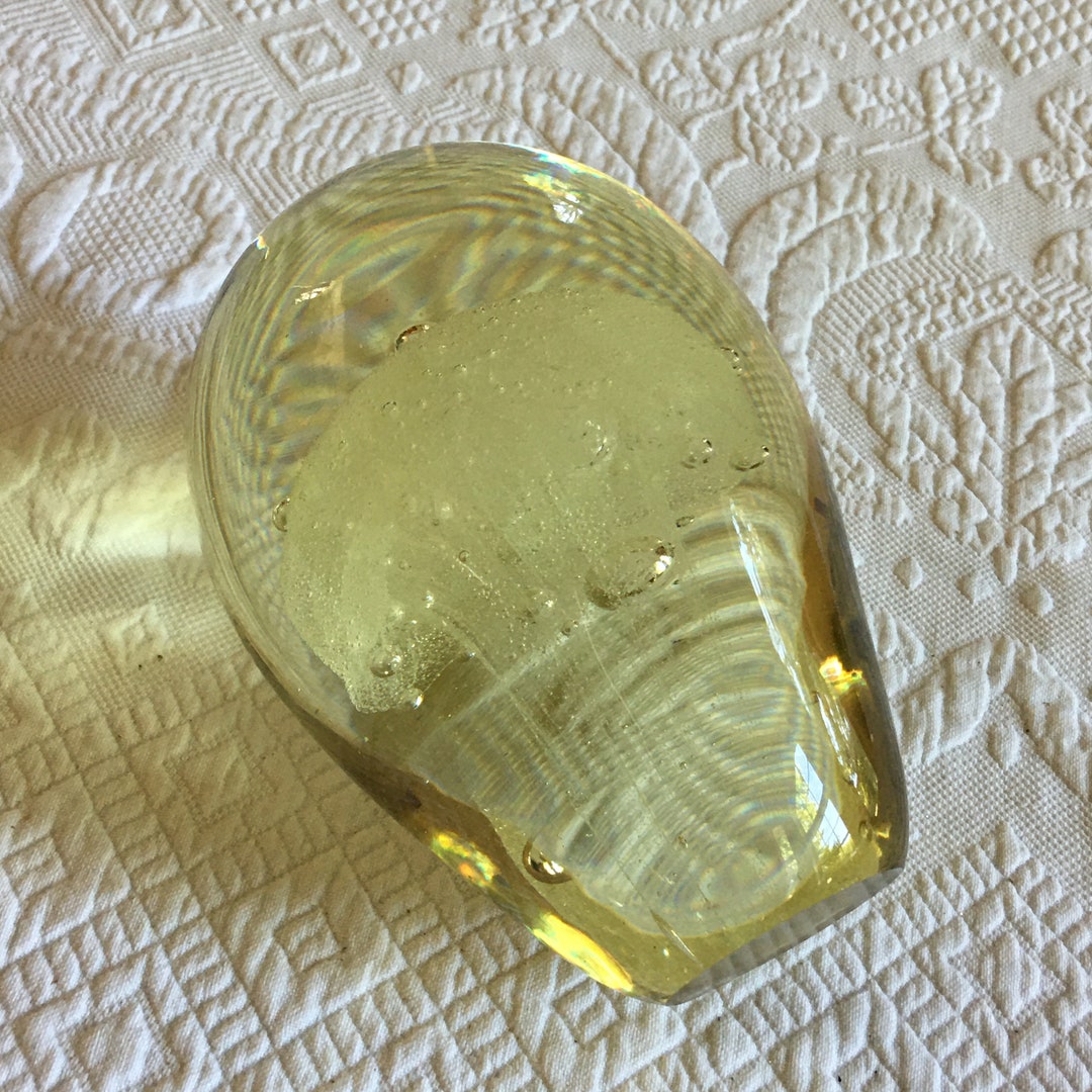 Vintage Paperweight With Jellyfish Type Design Inside. Clear Glass With ...