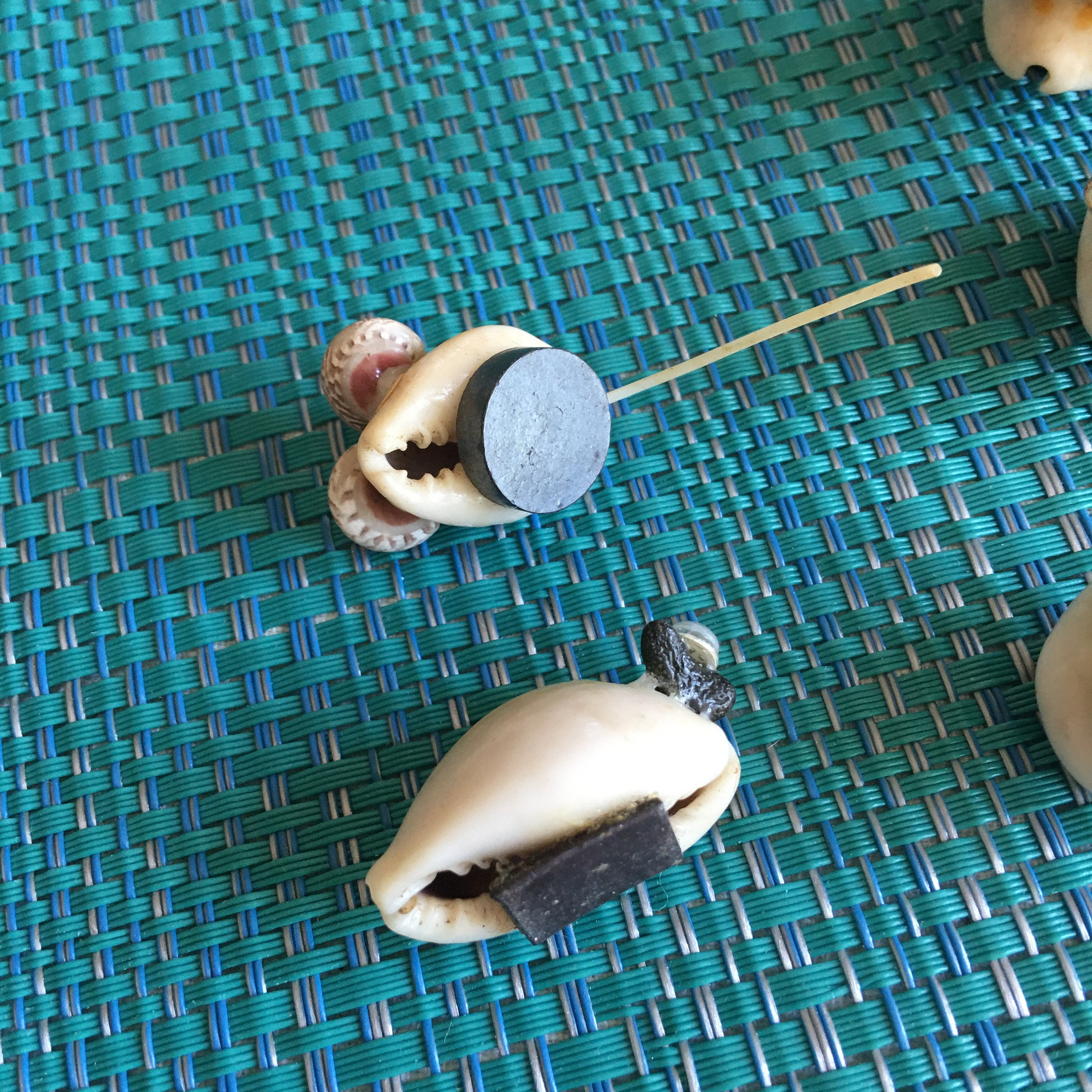 Vintage 5 Seashell Mice Magnets. Charming Little Critters With Round ...