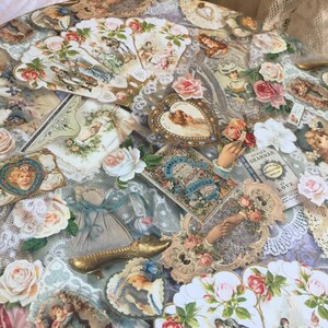 Vintage Paper Covered Victorian Style Storage Box. Roses, Lace ...