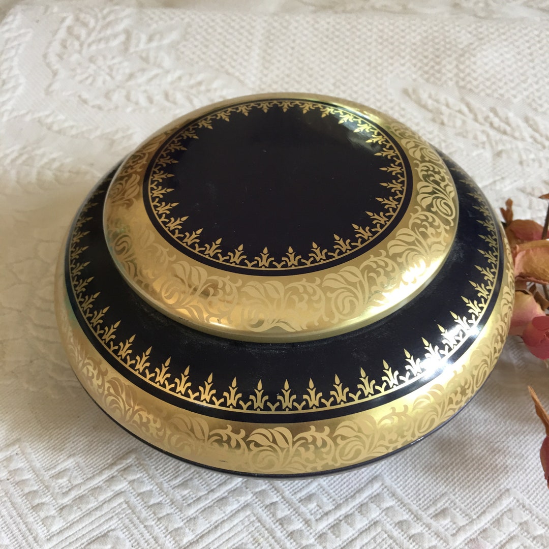 Vintage Blue and Gold TCHIBO Coffee Can. Original Vintage Metal Fancy ...