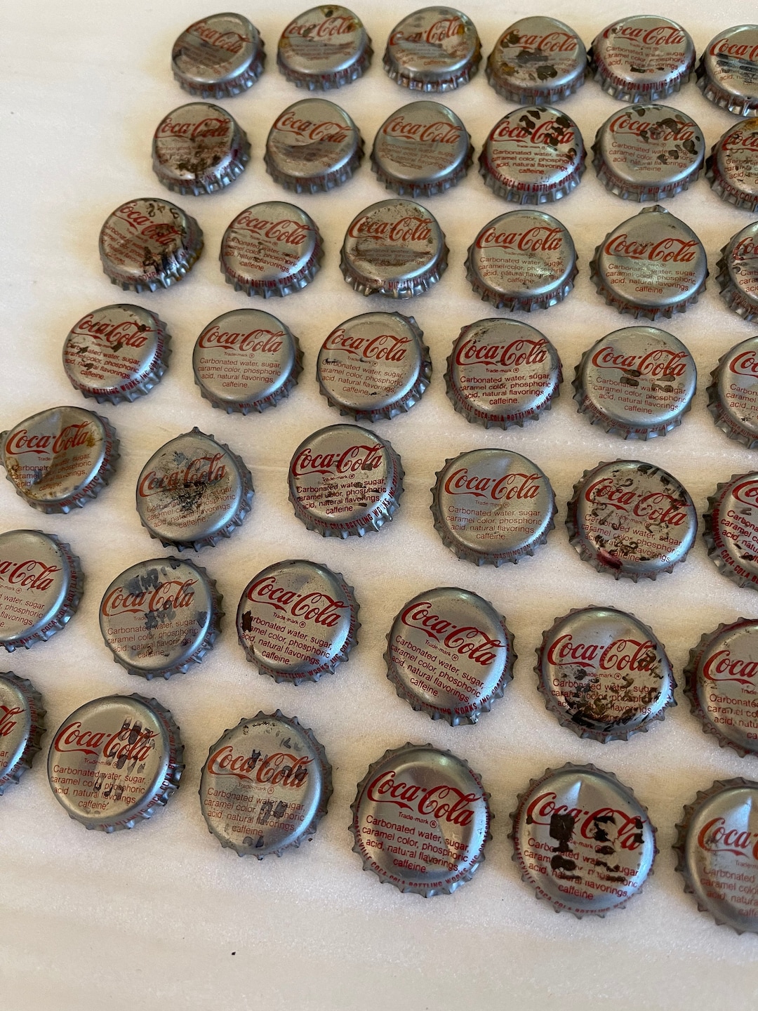 Vintage 100 Silver Coca Cola Bottle Top Caps. Choose Set. Repurpose in ...