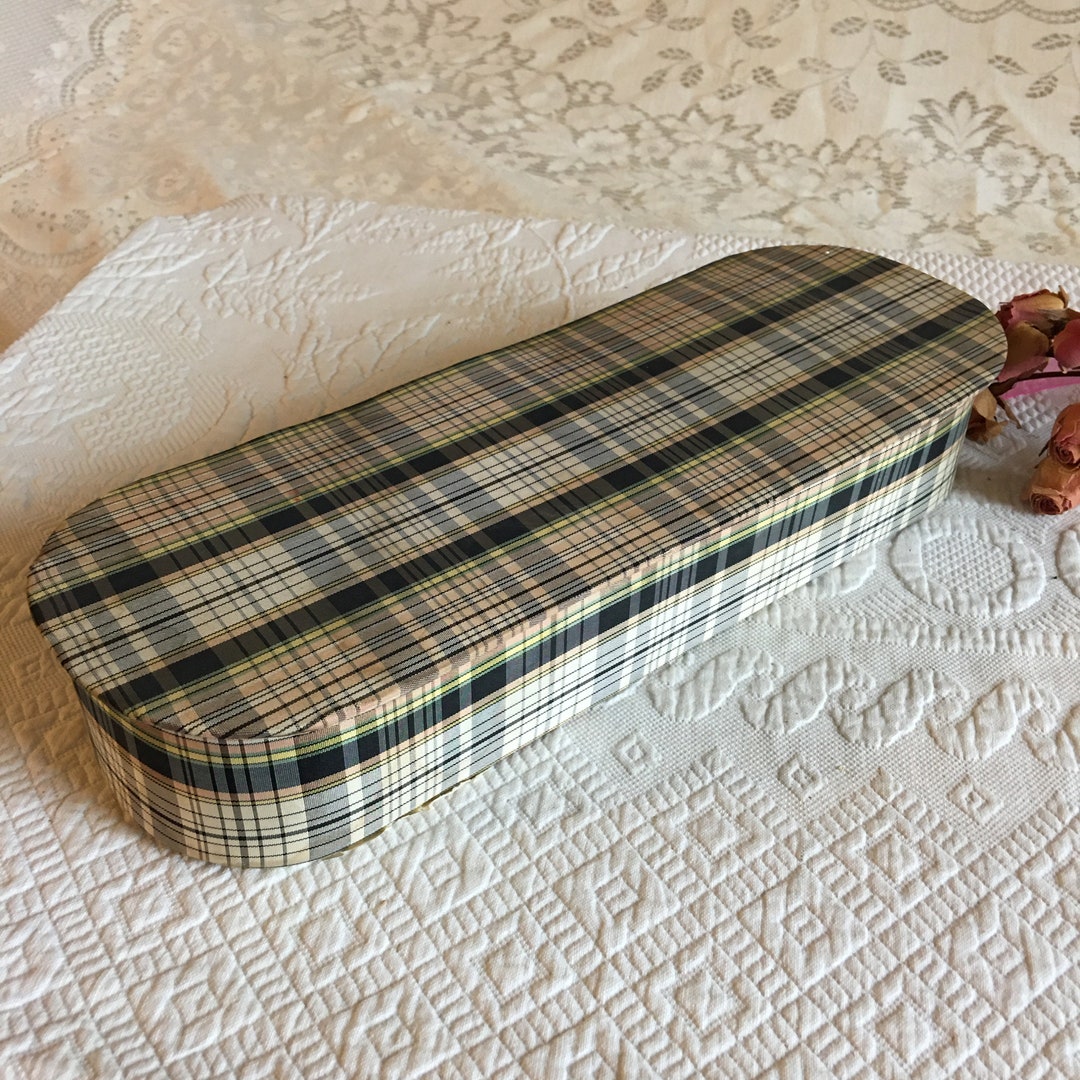 Vintage Glove and Handkerchief Organizer Container for Storage. Plaid ...