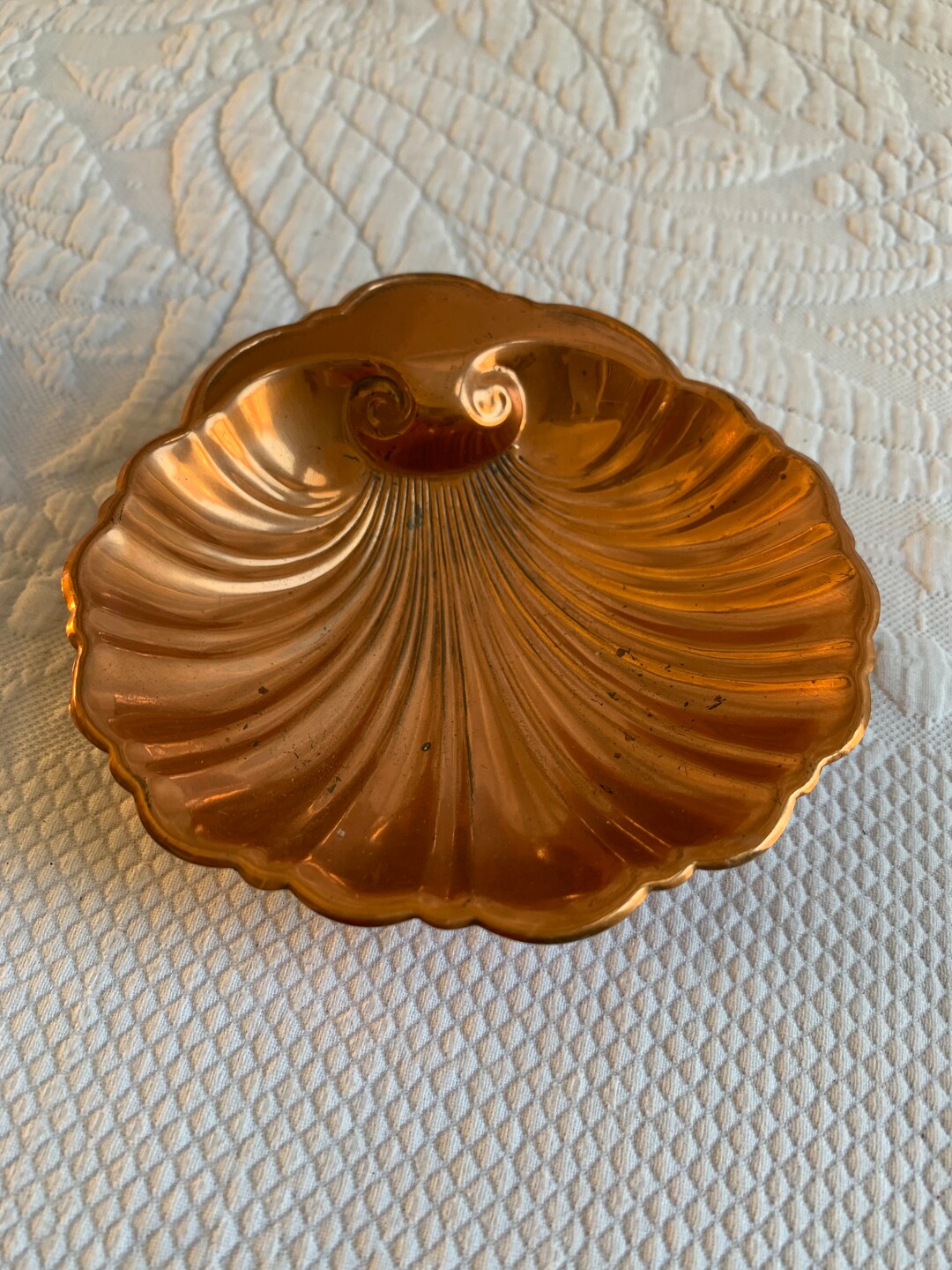 Vintage Copper Seashell Shaped Dish. Use for Soap Dish or Ring Dish ...