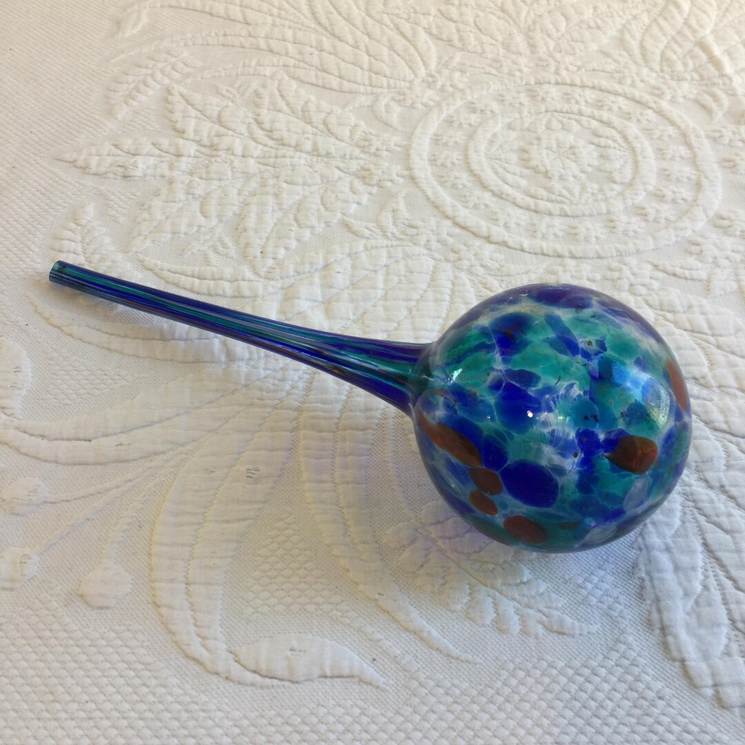 Vintage Flower Watering Bulb. Hand Blown Glass Water Holding Ball to ...