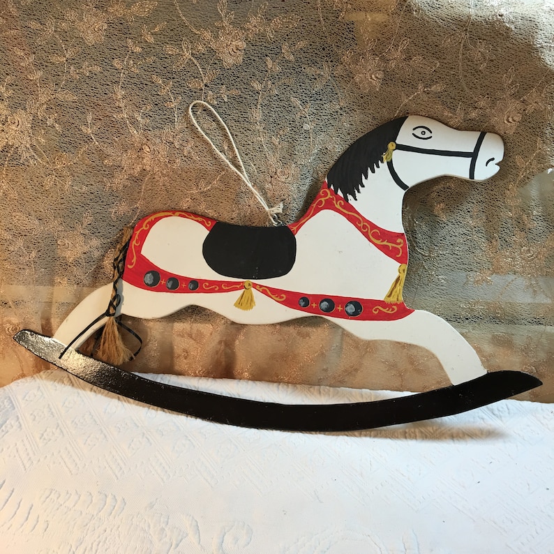 Vintage Handmade Primitive Rocking Horse Wall Hanging. - Etsy