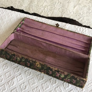 Antique Victorian Hankie Box. Silk Lining Old Box. Decorative Dresser ...