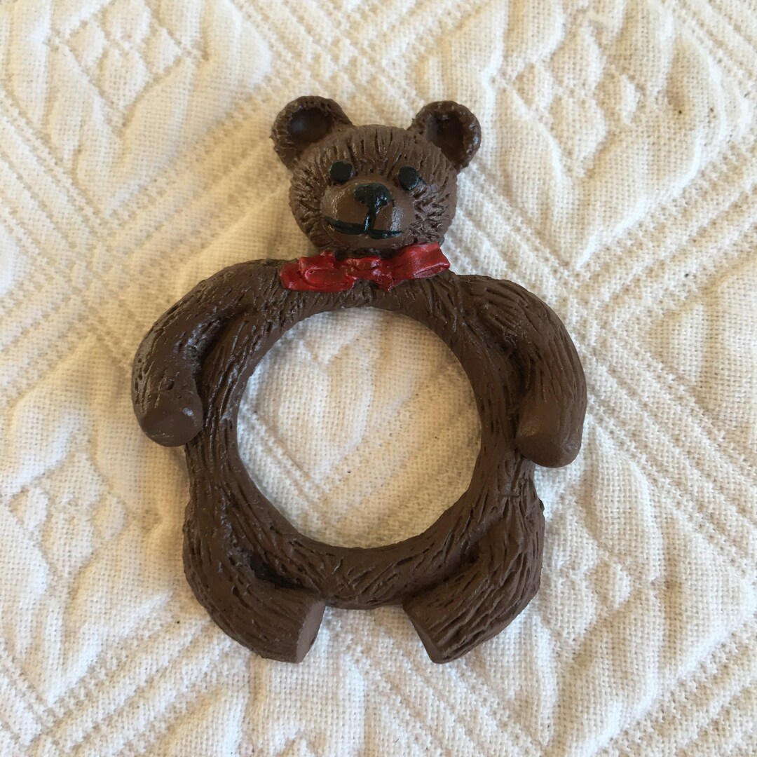 Vintage Mini Bear Frame. Round Picture Frame in Teddy Bear Shape ...