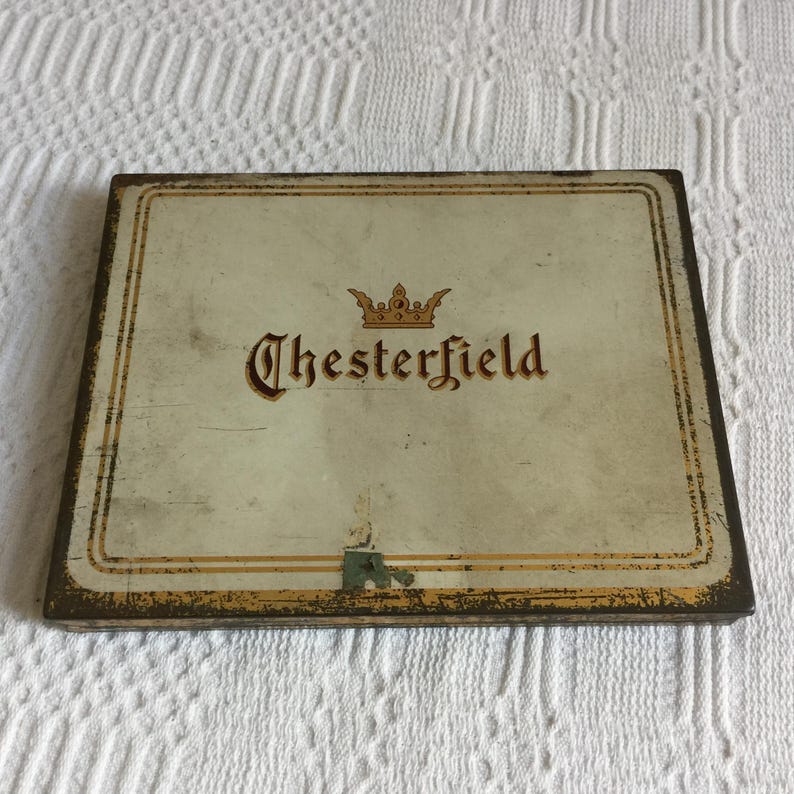 Vintage Chesterfield Cigarette Tin for Display or Storage. Half a ...