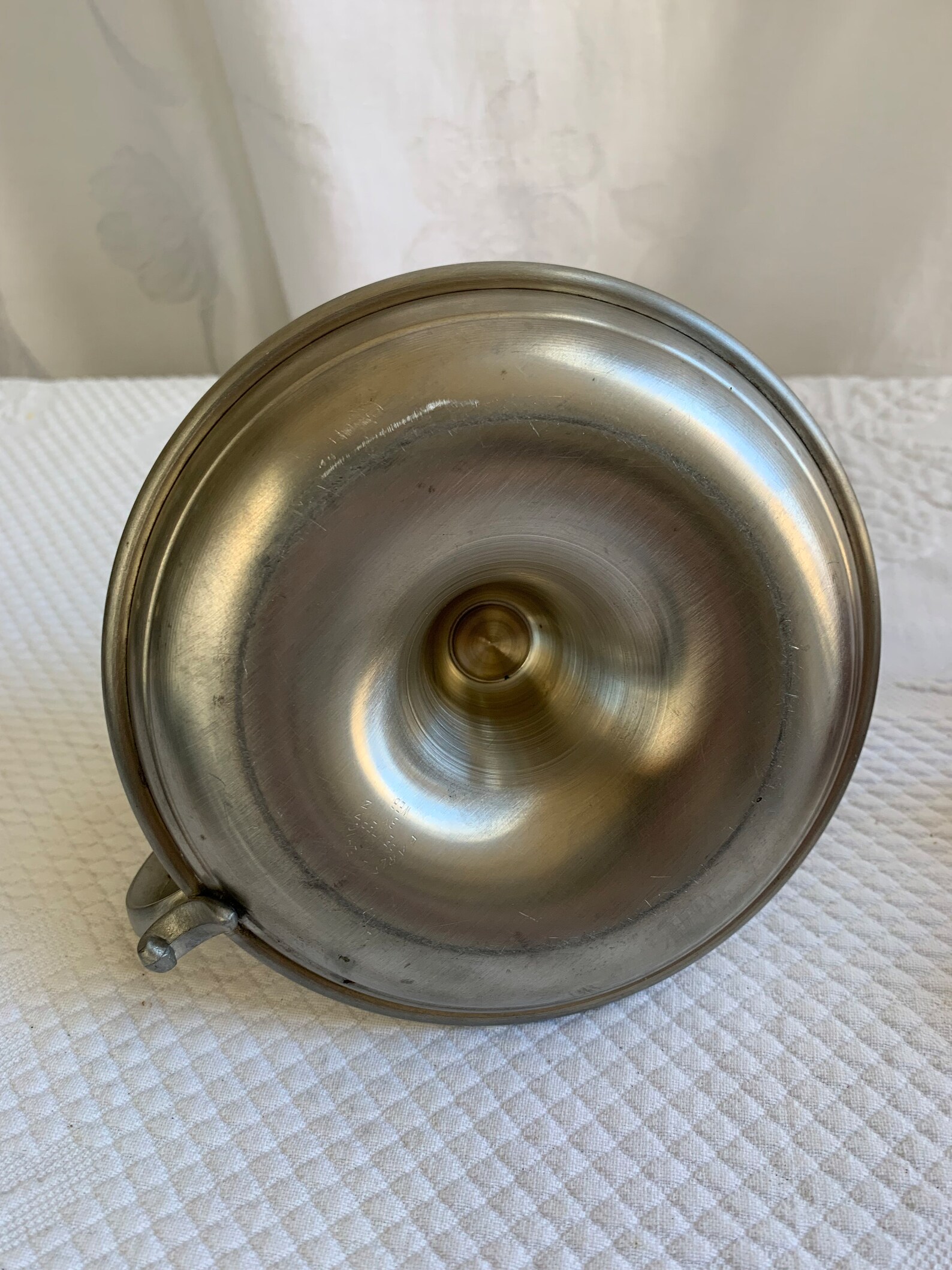 Vintage Web Pewter Candlestick and Cream and Sugar. Early American ...