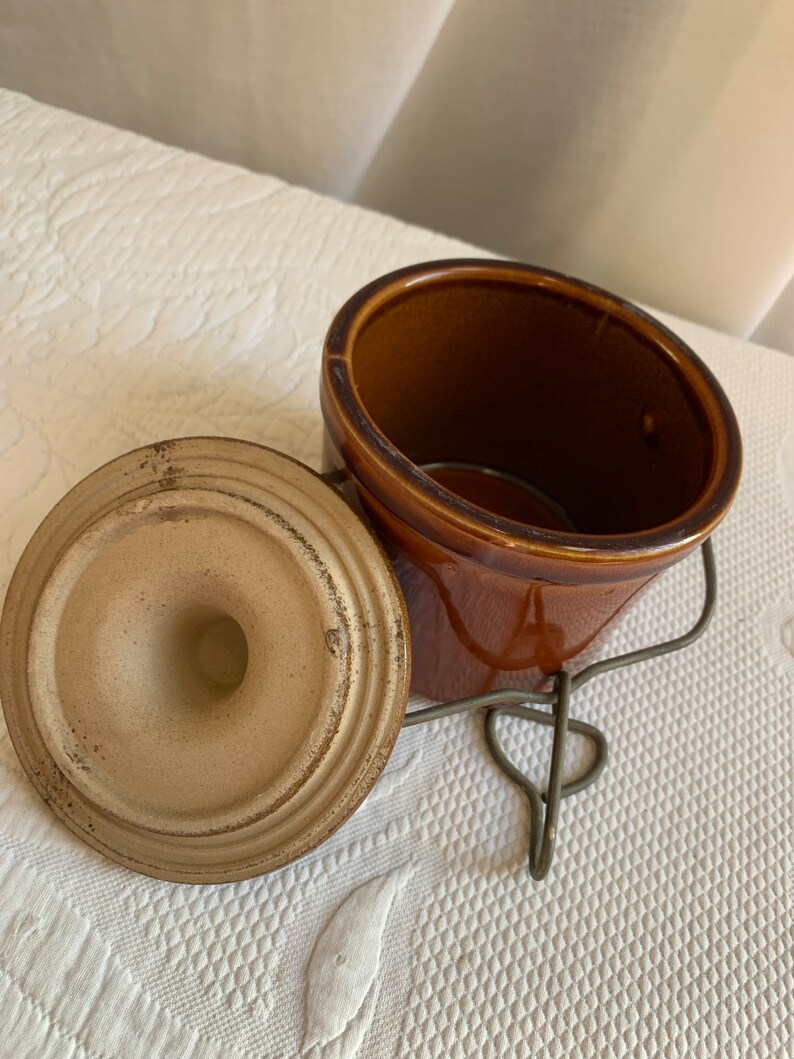 Vintage Pottery Crock With Metal Wire Latch. Listing for One Crock ...