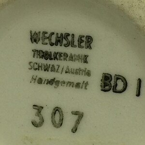 Vintage Wechsler Tirolkeramik Schwaz Austria Ceramic Pitcher. Floral ...