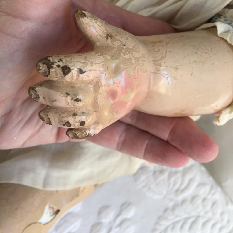 Antique Acme Toy Co. Early 1900s Composition and Fabric 25" Doll in ...