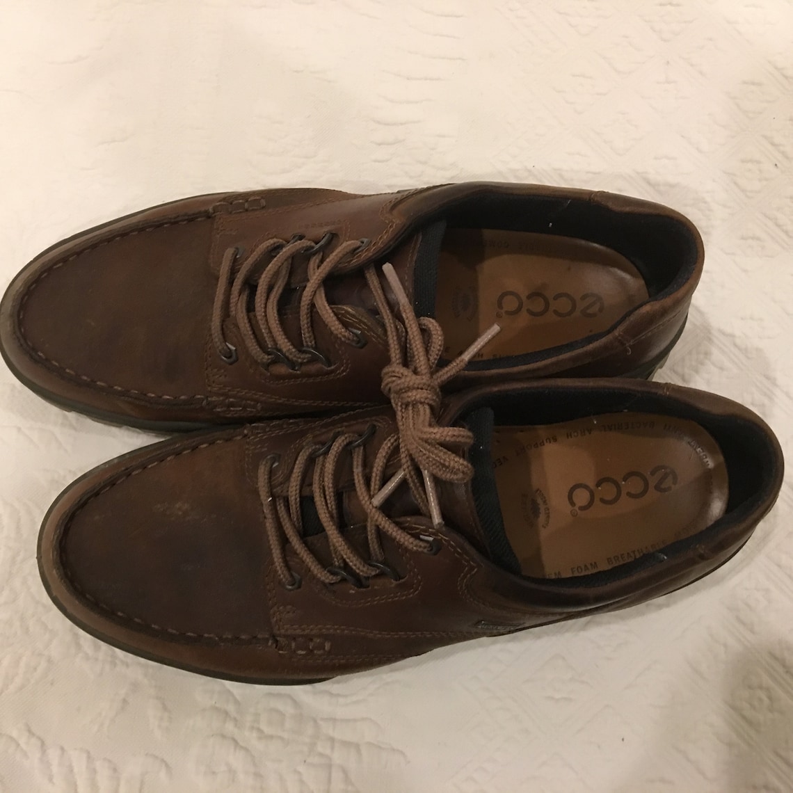 Stylish Ecco Work Shoes for the Man. Size 46 Gore-tex Ecco Tying Shoes ...