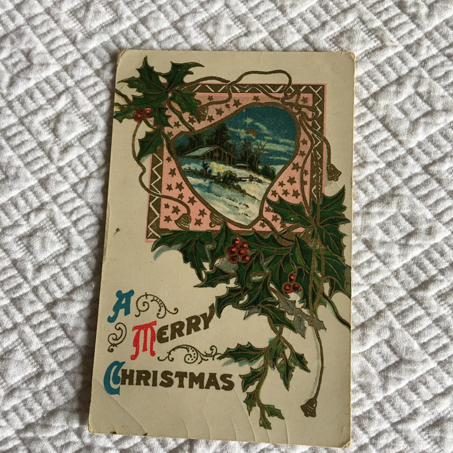 3 Victorian Antique Christmas Postcards. Three 1910 Postcards With 1 ...