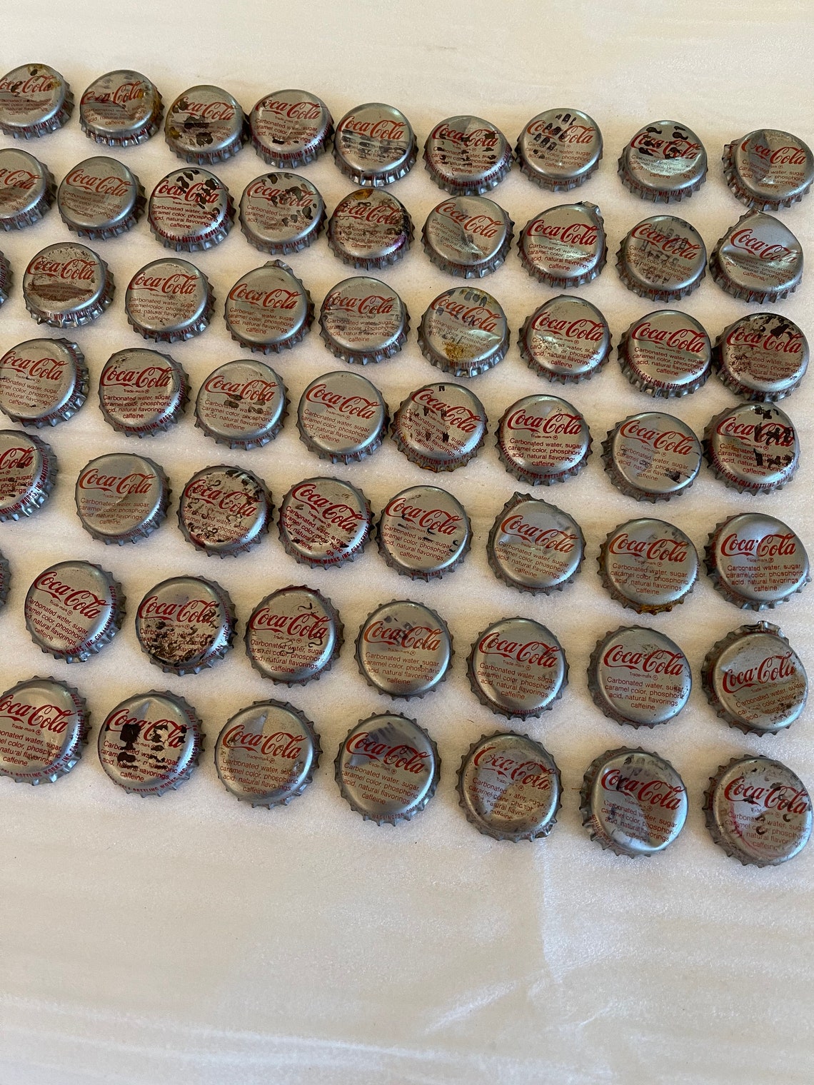 Vintage 100 Silver Coca Cola Bottle Top Caps. Choose Set. | Etsy