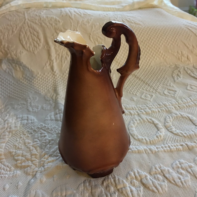 Vintage Porcelain Pitcher Vase With Lady Picture From - Etsy