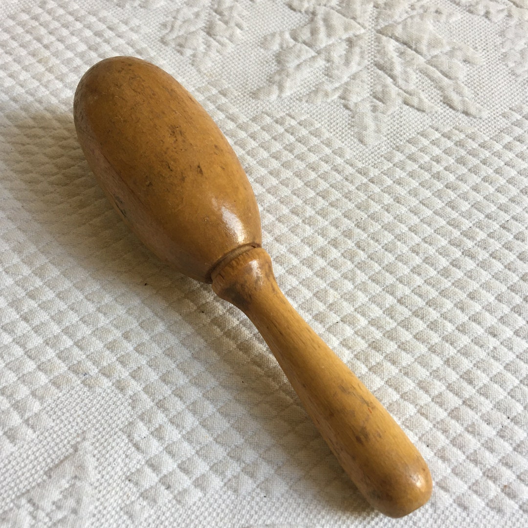 Vintage Darning Egg W/ Handle. Long Oval Egg Shape Darner. Great for ...
