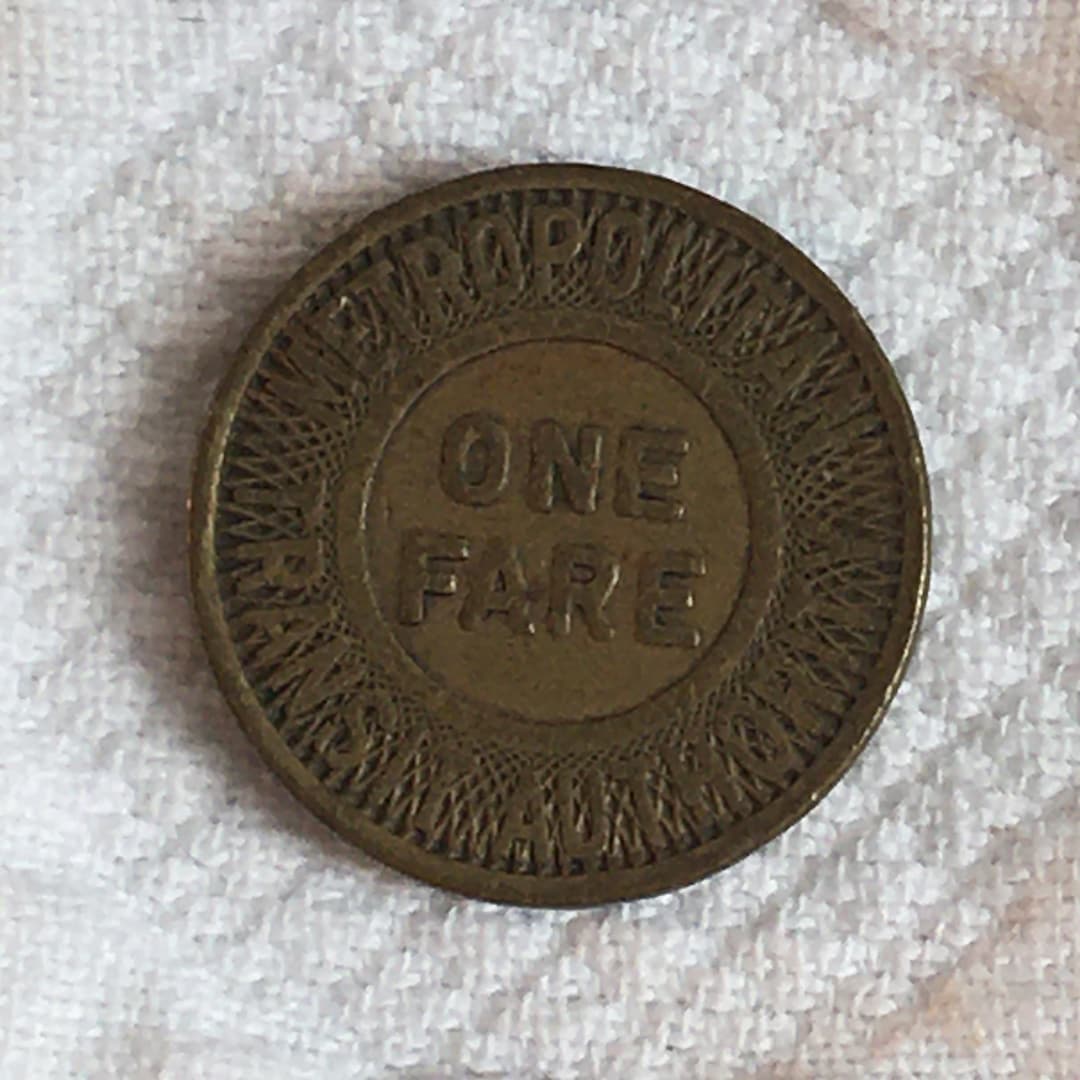 Vintage 1950s Metropolitan Transit Authority Fare Token. Boston ...