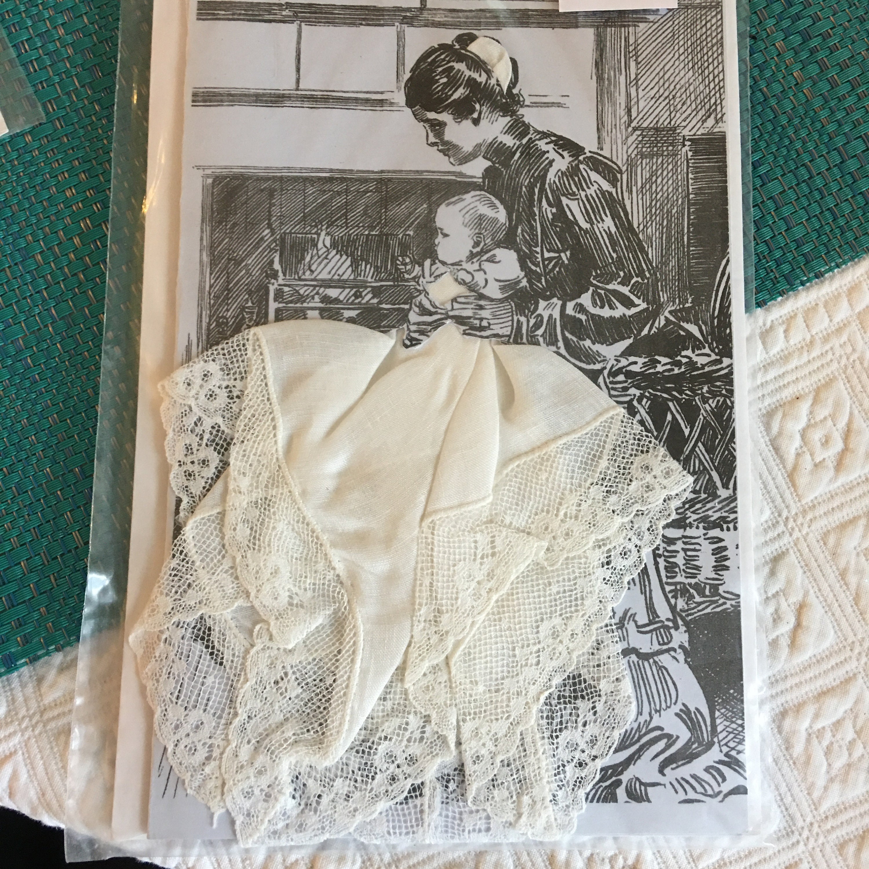 Vintage Handkerchief Baby Greeting Card. Choose Your Card. The | Etsy