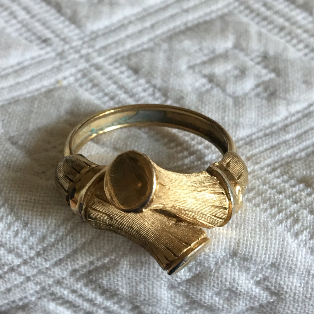 Vintage Gold Tone Avon Ring. Choose Style of Ring. Twisted Bamboo ...