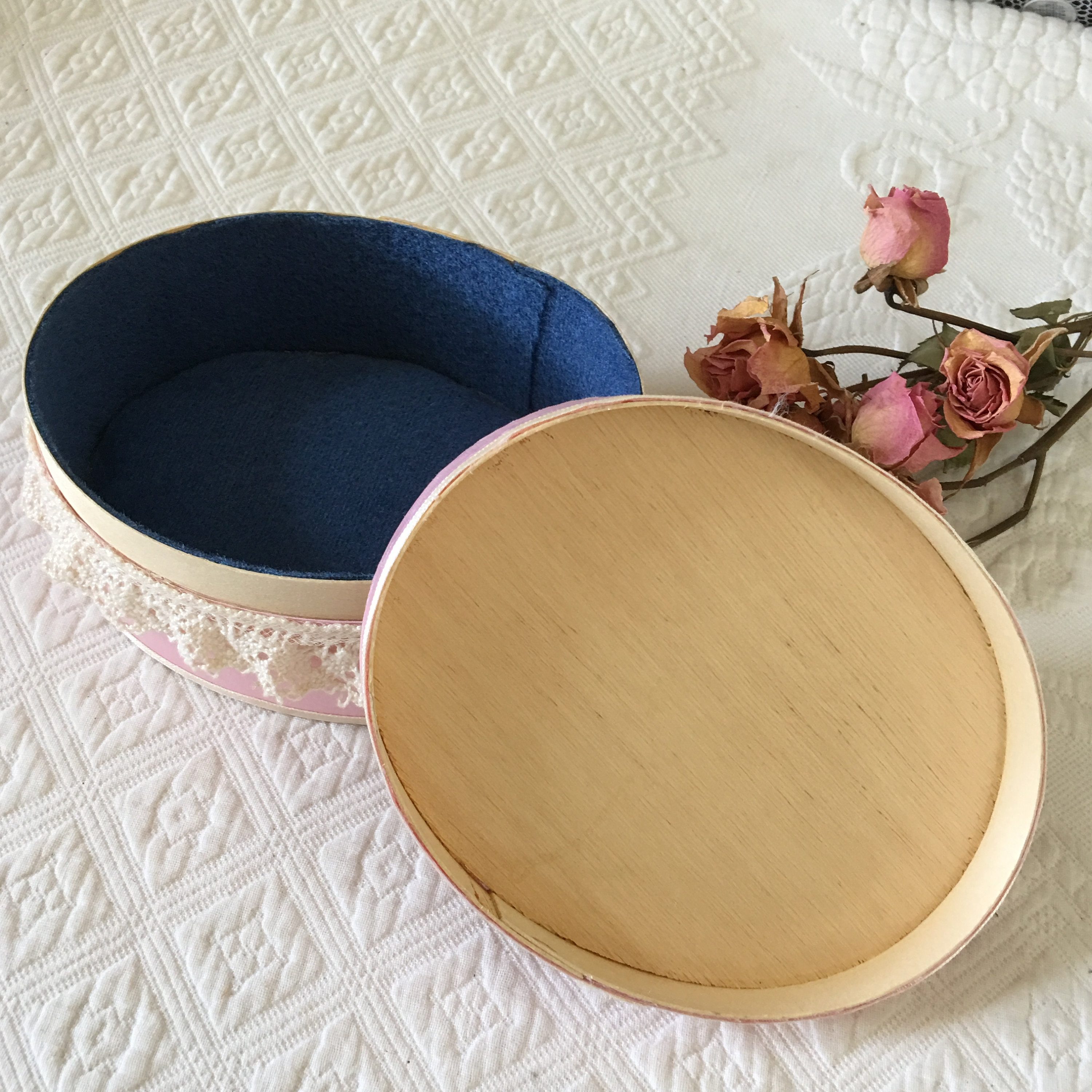 Vintage Satin and Roses Box. Victorian Style Pink Satin Covered Wooden ...