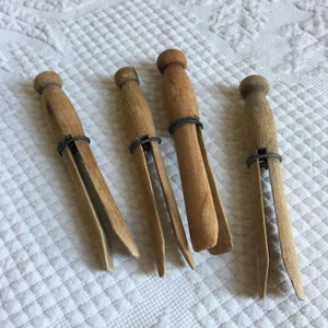 Antique Wooden Clothes Pins. Clothespins in the Primitive - Etsy